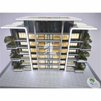 China 1:100 Scale Residential Building Model with LED Lighting and Detailed Landscaping for Architectural Presentations for sale