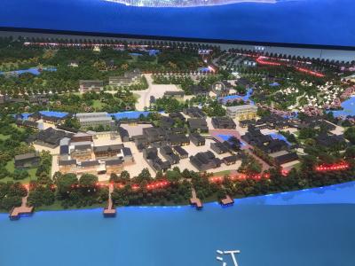 China 1:150 Scale Traditional Chinese Ancient Town Architectural Model with LED Lighting for Cultural Heritage Displays for sale