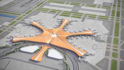 China 1:200 Scale Illuminated International Airport Architectural Model with LED Lighting and 30-Day Production for sale