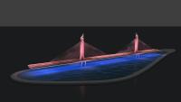 China Modern Cable-Stayed Bridge Architectural Scale Model with Dynamic LED Lighting - 30 Day Production for sale