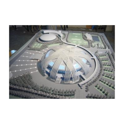 China Large Scale Sports Venue Architectural Model with Woven Ribbon Dome and LED Lighting - 30 Day Production for sale