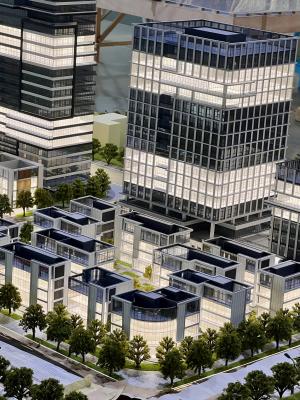 China Custom Urban Complex Architectural Model with Stadium and Business District 1:500 Scale for sale
