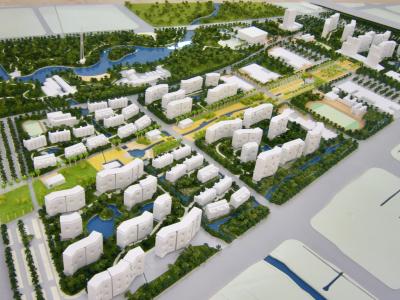 China Modern Urban Planning Architectural Model with Mixed-Use Blocks, Roads and Green Spaces - 30 Day Production for sale