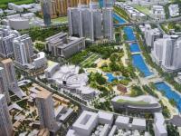 China Modern Riverside Urban Planning Architectural Model High Rise Districts Green Networks 1 100 Scale for sale