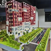 China 3D Residential Architectural Model Red Town Villa Scale Model for Real Estate Marketing and Design Review for sale
