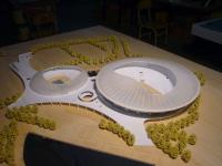 China Olympic Style Sports Stadium Architectural Scale Model with LED Lighting 1:200 for sale