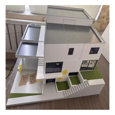 China Modern House Architectural Scale Model 1:100 High Precision Craftsmanship Realistic Exterior Landscape for Design Display for sale