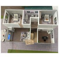 China Modern House Architectural Scale Model 1:100 High Precision Craftsmanship Realistic Exterior Landscape for Design Display for sale
