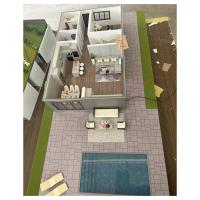China Modern House Architectural Scale Model 1:100 High Precision Craftsmanship Realistic Exterior Landscape for Design Display for sale