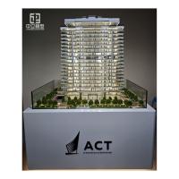 China Custom Modern Office Building Architectural Scale Model with Elevator Lift and LED Lighting for sale