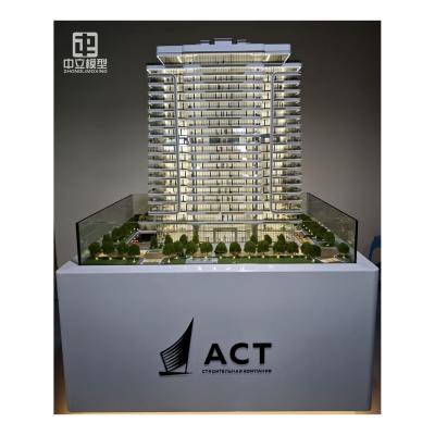 China Custom Modern Office Building Architectural Scale Model with Elevator Lift and LED Lighting for sale