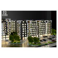 China Custom 1:100 Scale Luxury High Rise Apartment Tower Architectural Model with Illuminated LED Facade for sale
