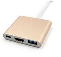 China Type-C 3in1 Laptop Docking Station Displayport Usb Extension for 4 monitors for sale