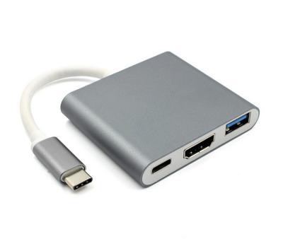 China Type-C 3in1 Laptop Docking Station Displayport Usb Extension for 4 monitors for sale