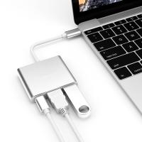 China Type-C 3in1 Laptop Docking Station Displayport Usb Extension for 4 monitors for sale