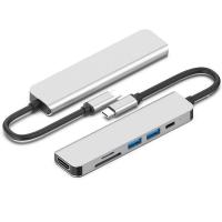 China Usb Multiport 6in1 Docking Station Displayport Hub For Chromebook PD77W SD/TF Reader for sale