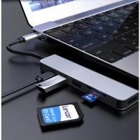 China Usb Multiport 6in1 Docking Station Displayport Hub For Chromebook PD77W SD/TF Reader for sale