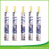 China 23cm Twins Sushi Custom Printed Chopsticks Bamboo Natural Color for sale