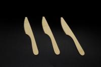China Hotel Restaurant Bamboo Knives Forks And Spoons Set Long 168mm Natural Color for sale