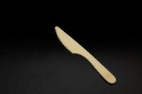 China Hotel Restaurant Bamboo Knives Forks And Spoons Set Long 168mm Natural Color for sale