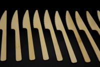 China Hotel Restaurant Bamboo Knives Forks And Spoons Set Long 168mm Natural Color for sale
