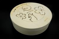 China Natural Round Disposable Wooden Box compostable Φ115mm Φ120mm Φ135mm Φ136mm for sale