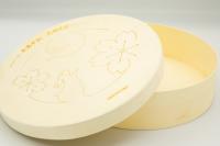 China Natural Round Disposable Wooden Box compostable Φ115mm Φ120mm Φ135mm Φ136mm for sale