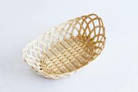 China Hand Woven Mini Bamboo Basket Colored Single Ear For Food for sale