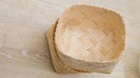 China Hand Woven Mini Bamboo Basket Colored Single Ear For Food for sale