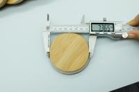 China unicolor Coffee Bamboo Cup Cover Replacement Lid 12mm Thickness customized for sale