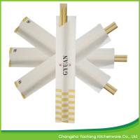 China Disposable 21cm Natural Tensoge Bamboo Chopsticks; Open Paper Packing for sale