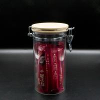 China round PS Bamboo Lid Jar Storage Containers 160ml natural color for sale