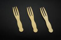 China 100mm Dessert Disposable Bamboo Forks smooth Customized For Salad for sale