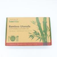 China Natural Bamboo Knives Forks And Spoons Set Biodegradable Eco Friendly for sale