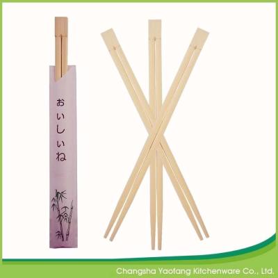 China Twins Japanese Style Disposable Bamboo Chopsticks Paper Seal For Sushi for sale