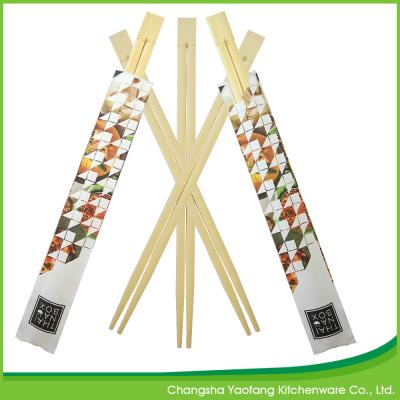 China Custom Printed Disposable Bamboo Chopsticks 24cm For Barbecue for sale