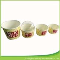 China Customized Disposable Ice Cream Paper Bowl Biodegradable Single wall for sale