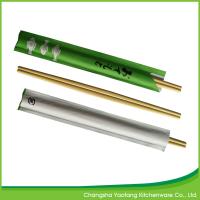 China Double  Bamboo Chopsticks; Open Paper Packing for sale