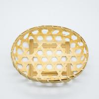 China Single Ear Round Bamboo Woven Basket Washable 155*30mm customized for sale