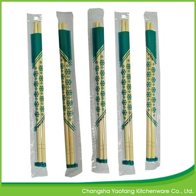 China Personalized Round Bamboo Chopsticks 21cm Disposable Full Opp Packing for sale