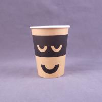 China PE Coating 12Oz Disposable Paper Coffee Cup 8 Grams Single Wall for sale