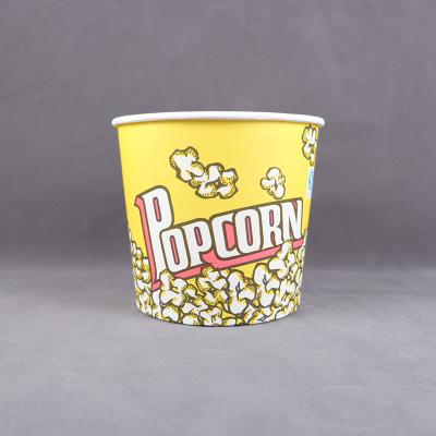 China Biodegradable Paper Disposable Popcorn Cups 32oz 46oz 70oz 85oz for sale
