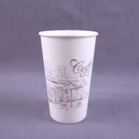 China Single Wall Foam Disposable Paper Coffee Cup Flexo Printing 12oz 16oz for sale