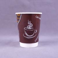 China Hollow 12oz 8oz Double Walled Paper Coffee Cups Heat protection for sale