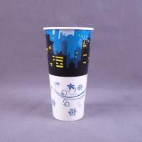 China 22OZ Single Wall Disposable Paper Coffee Cup Double PE Heat Protection for sale