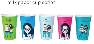 China 16oz Biodegradable Milk Tea Paper Cup Single Wall Double PE Customized for sale