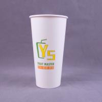 China Single Wall Disposable Paper Coffee Cup 22OZ 320 Gram Double PE for sale