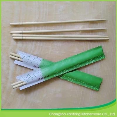 China Restaurant Round Bamboo Chopsticks 5.0*200 Mm Disposable With Printed Logo for sale