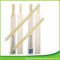 China Bamboo Biodegradable Chopsticks Twins 24cm Open Paper Packing for sale