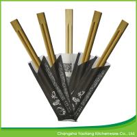China Twins 21cm Disposable Natural Bamboo Chopsticks Open Paper Packing for sale